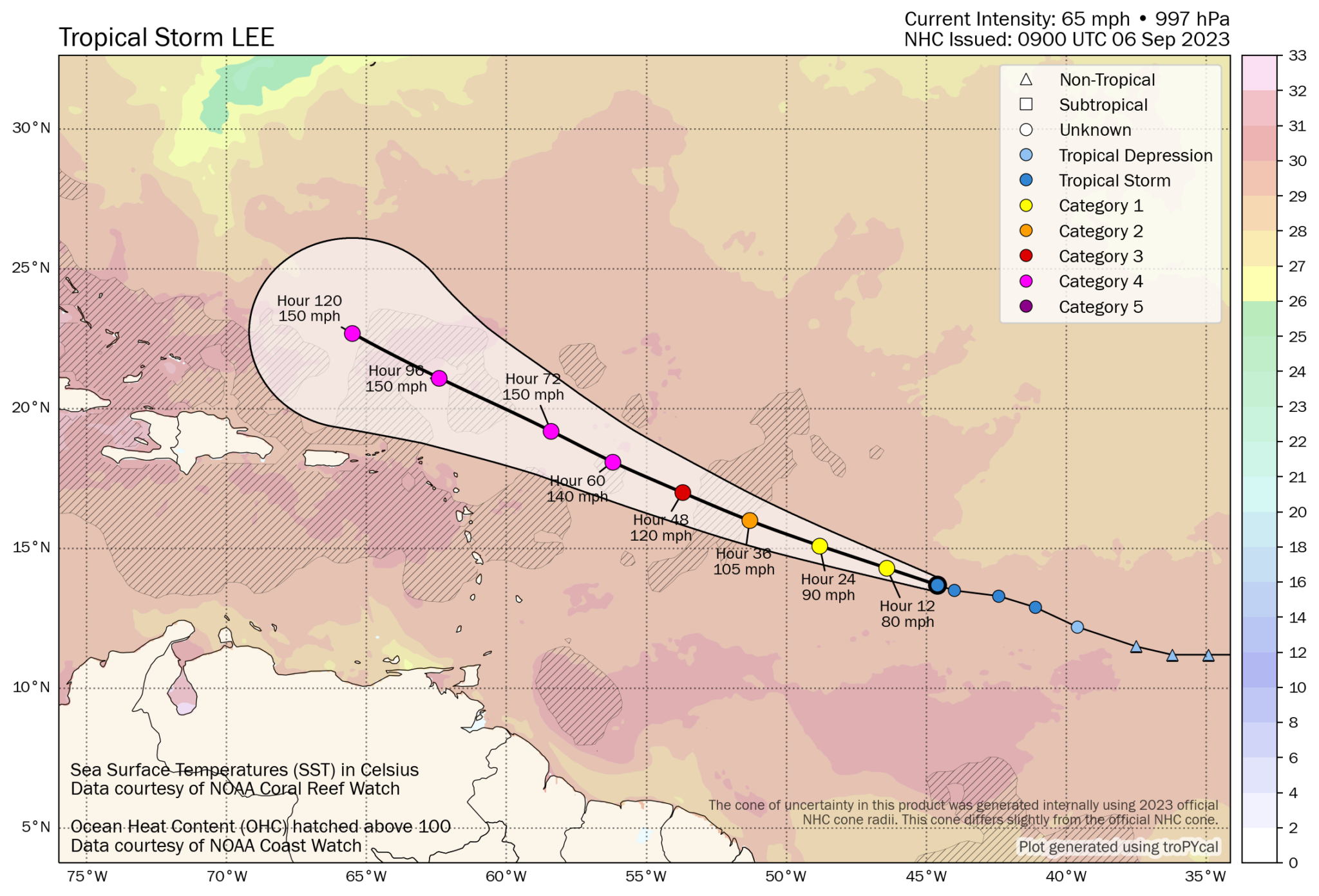 September 6, 2023 Outlook: Lee plodding west-northwest and ...