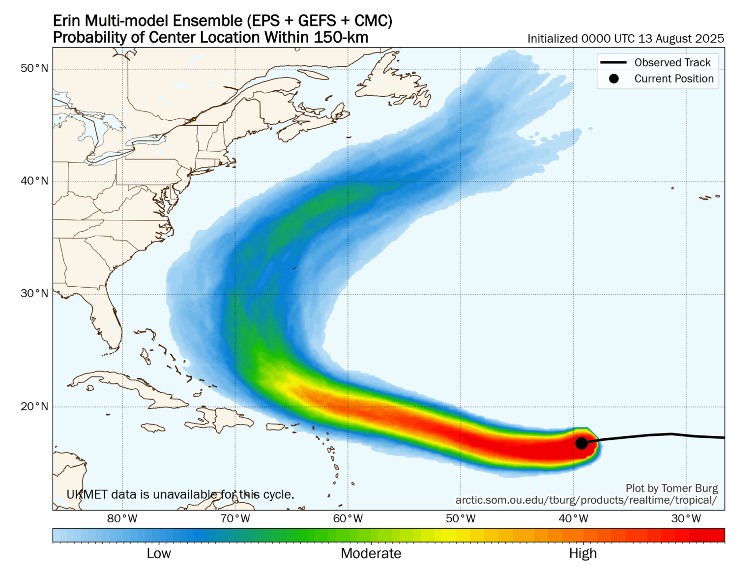 Erin remains a tropical storm as its long-term path comes into better ...