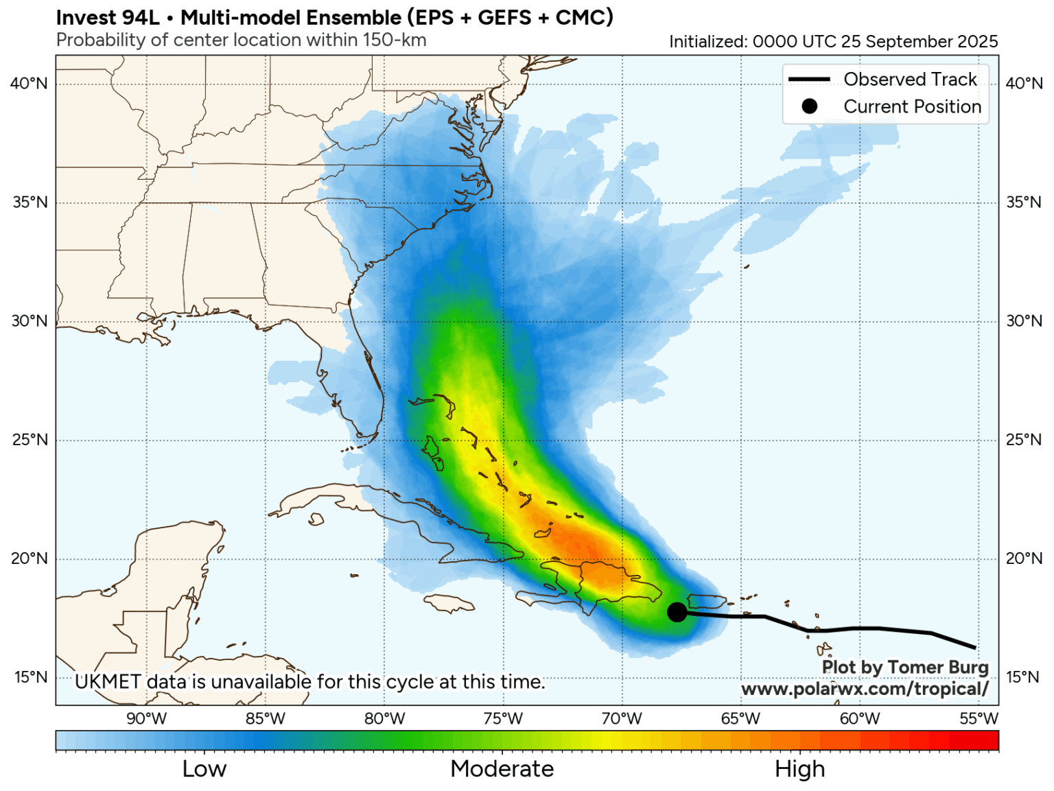 Invest 94L remains worth watching for the East Coast, while Gabrielle ...